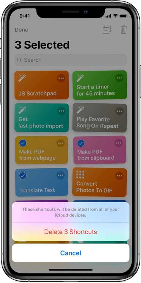 Delete Shortcuts Apple Support