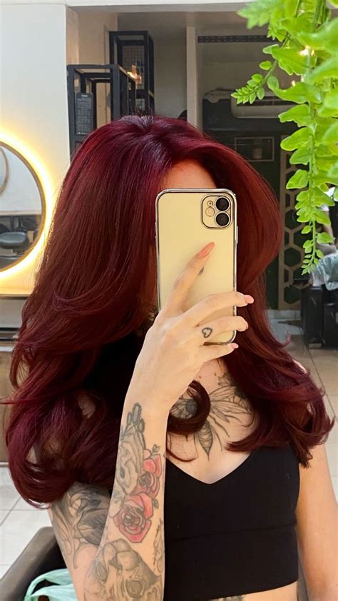 Ruiva cabelo inspiração vermelho acobreado marsala vinho Wine Hair