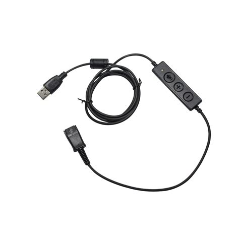 Functional Qd Cable With Usb Plug Volume Controller Call Center