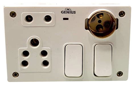 Genius Modular Socket Switch Combination Board Plastic Module Size 8x5 Inch Lxw At Best