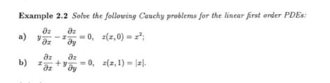 Solved Example 2 2 Solve The Following Cauchy Problems For Chegg Com