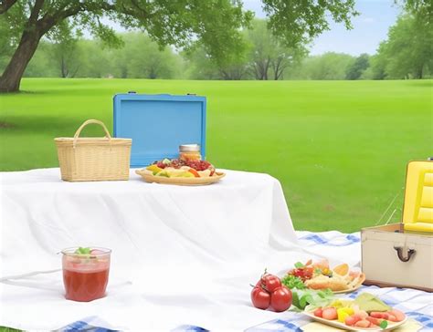 Premium Photo Picnic Day Background Banner Template