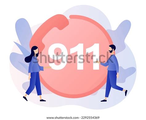911 Emergency Call Button Ambulance Service Stock Vector Royalty Free