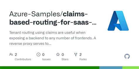 Issues · Azure Samplesclaims Based Routing For Saas Applications · Github