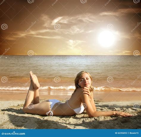 Beach Stock Image Image Of Beautiful Blonde Beauty 6235693