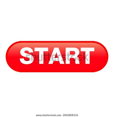 Red Start Button White Letters Stock Vector Royalty Free 2002808156