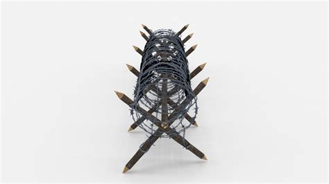 D Barbed Wire Obstacle TurboSquid