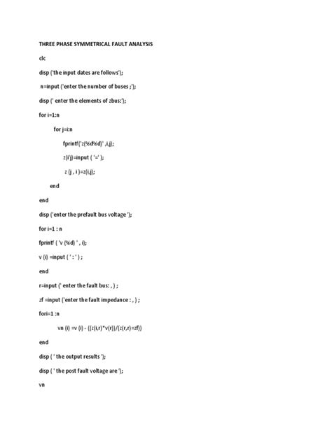 Three Phase Symmetrical Fault Analysis Pdf