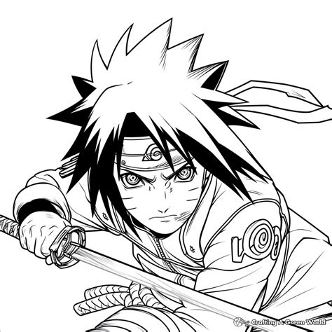Sasuke Desenho Para Colorir