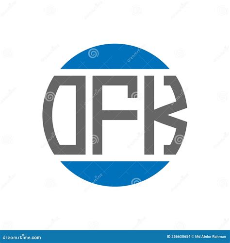 Ofk Letter Logo Design On White Background Ofk Creative Initials