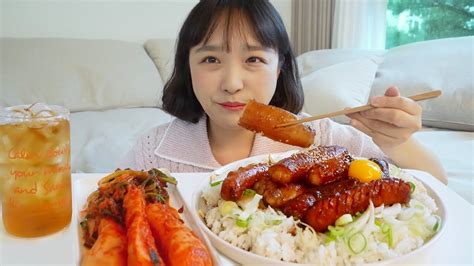 육즙 기름기 좔좔🔥대창 덮밥 먹방 통통한 대창 한입에 먹기 ️ Ft 무서운이야기 Realsound Mukbang