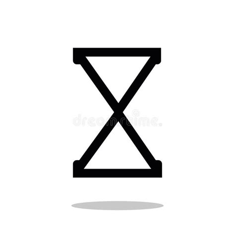 Black Hourglass Sandglass Sand Timer Sand Clock Icon Stock Vector