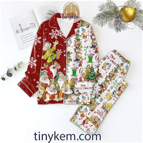 Snow White And Seven Dwarfs Christmas Pajamas Set Hearthtops Store