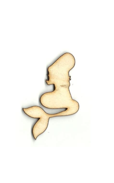 Mermaid Laser Cut Out Unfinished Wood Shape Craft Supply Etsy