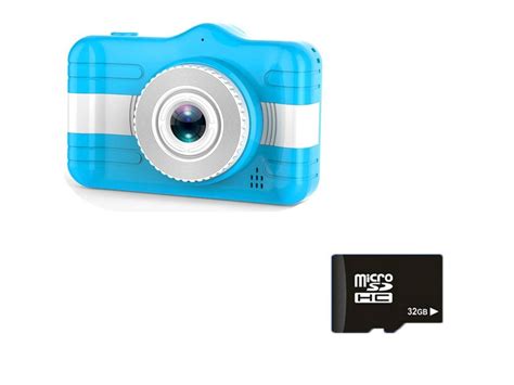 Câmara Digital Infantil Slowmoose De 35 Polegadas Fofa Cartoon Azul Cartão Sd Wortenpt