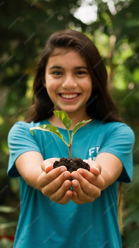 Youngster Fighting For Forest Ecosystem By Holding A Green Seedling