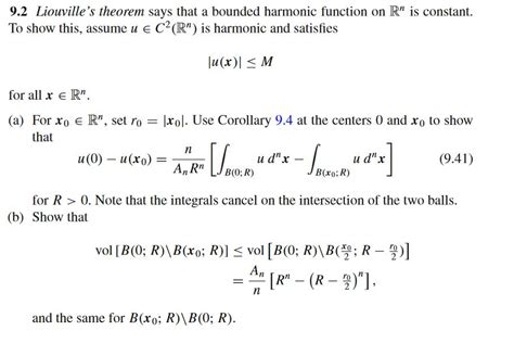 Liouville S Theorem Says That A Bounded Harmonic Chegg