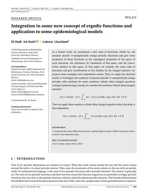 Integration In Some New Concept Of Ergodic Functions And Application To