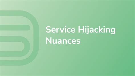 Service Hijacking Nuances Deepseas