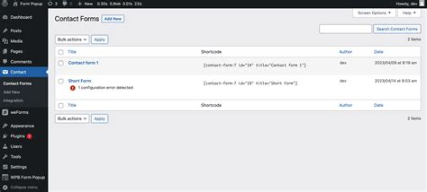 Setup The Form Popup WPBean Documentation
