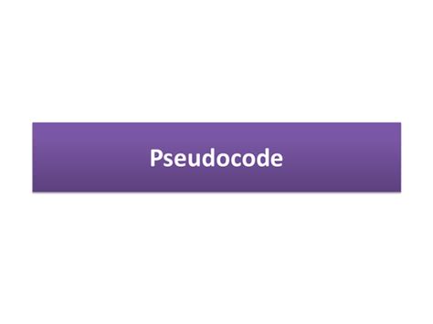 Pseudocode Lesson Introduction And Activities Teaching Resources