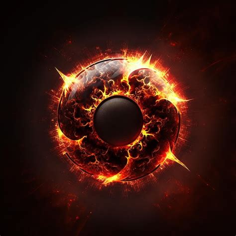 Uma Bola De Fogo Com A Palavra Fogo Nela Foto Premium