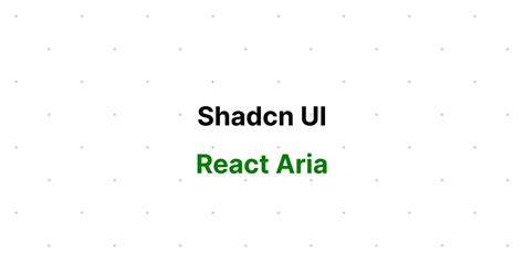 using shadcn ui with adobe s react aria r programming