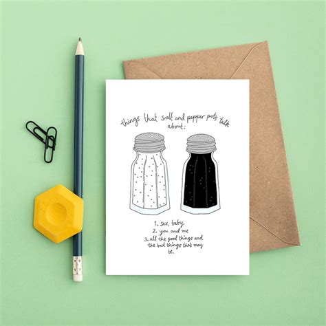 Sex Baby Hand Drawn Cards Funny Greeting Cards Illustrated Card Funny Card Salt And