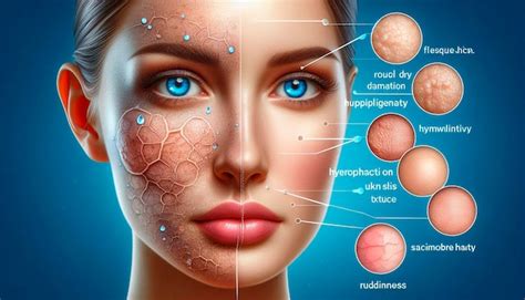 A Picture Of A Womans Face With Different Types Of Bacteria Premium Ai Generated Image