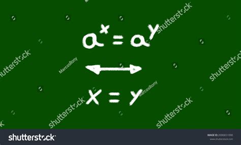 Blackboard Explaining How Calculate Exponent Exponential Stock Illustration 2000651090