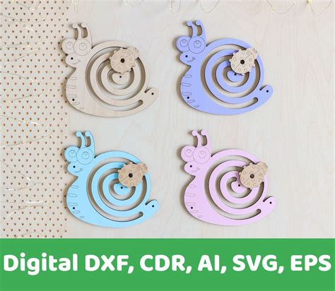 Snail Maze Labyrinth Busy Board Part Element Detail File For Laser Cut Engrave Cnc Vector File