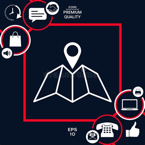 Map Icon With Pin Pointer Stock Vector Illustration Of Mark 118736058