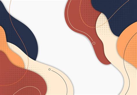 Abstract Colorful Doodle Template Design Decorative Artwork Overlapping With Circles Halftone