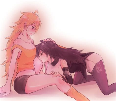 Rule 34 Black Hair Blake Belladonna Blonde Hair Canon Couple Catgirl