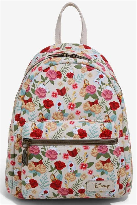 Loungefly Backpack Disney Beauty And The Beast Cogsworth Roses Lumiere