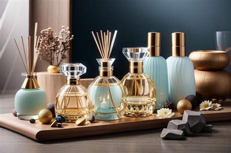 Premium Ai Image A Lineup Of Luxury Home Fragrances And Diffusers On