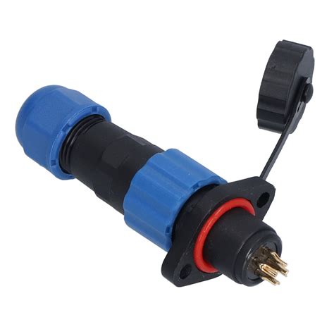 Ip68 Waterproof Plug Socket Male Female Flange Mount Industrial