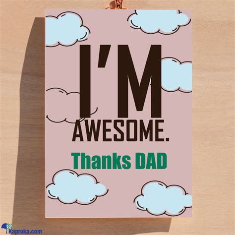 Online Thanks Dad Greeting Card Online Price In Sri Lanka At Kapruka