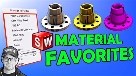 SOLIDWORKS Quick Tip Material Favorites YouTube