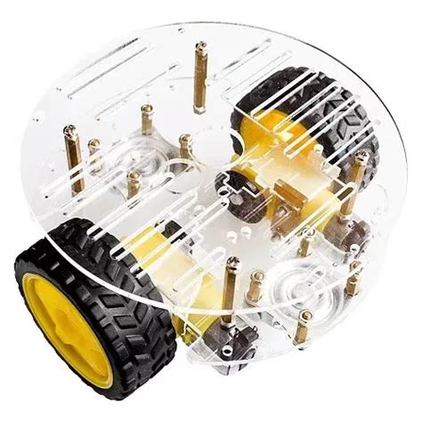 Kit Chassi Redondo 2 rodas 2WD Fermarc Robótica