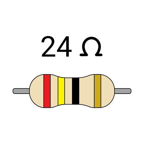 24 Ohm Resistor Four Band Resistor 26270359 Vector Art At Vecteezy