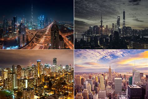 45张无版权都市夜景图片大全合集，可商用高清唯美城市夜景风光图片素材图库 摄影岛