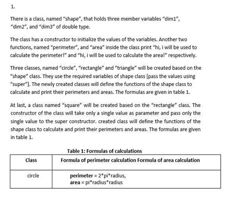 Solved 1 There Is A Class Named Shape” That Holds Three