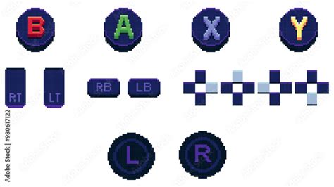 Vetor De Controller Buttons Vector Set Full Games Set Buttons