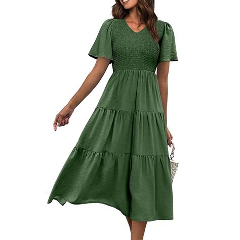 Clearance Sale Ukumplol Spring Dresses For Women 2024，green Dress