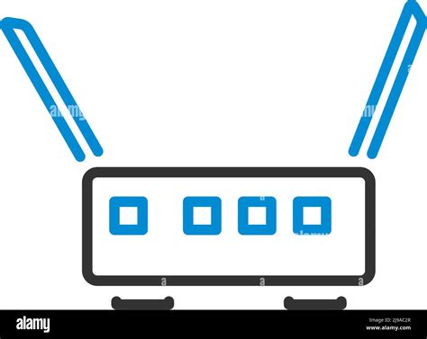 Wi Fi Router Icon Editable Bold Outline With Color Fill Design Vector Illustration Stock
