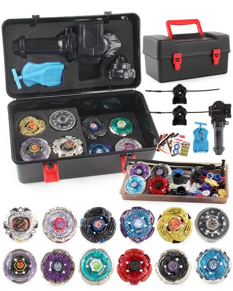 Buy Bey Battling Top Toy Blade Set 12 Spinning Tops 3 Launchers Metal