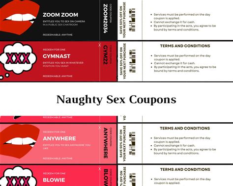 Sex Coupons For Him Printable Sex Game Kinky Adult Coupons