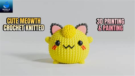 Cute Meowth Crochet Knitted 3d Printing And Painting Youtube