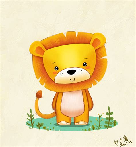 小狮子 儿童插画